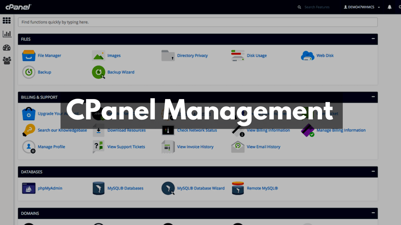 Cpanel Management - Netstech